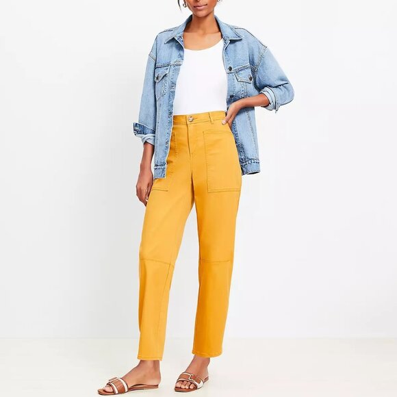 LOFT | Pants & Jumpsuits | Loft Utility Barrel Pants In Twill | Poshmark